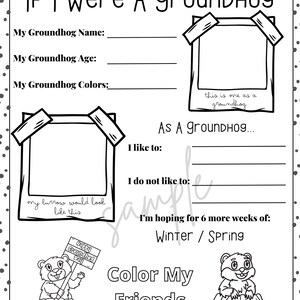 Groundhog Day Worksheet Bundle,groundhog Day Worksheets,kindergarten ...