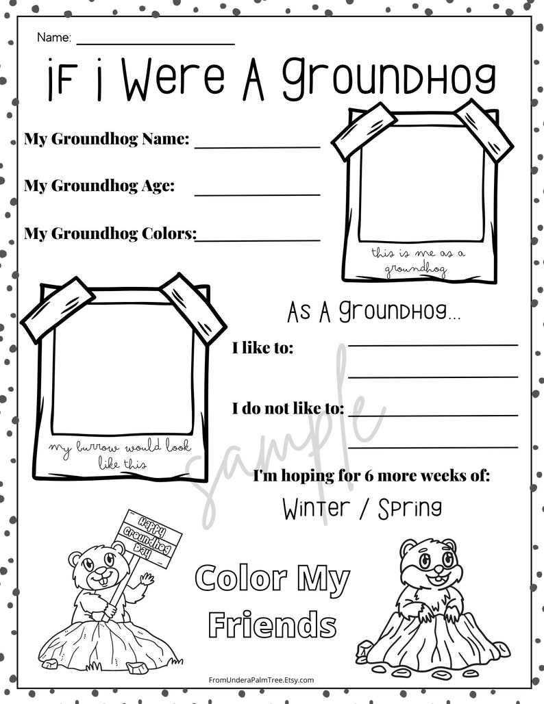 Groundhog Day Worksheet Bundle,groundhog Day Worksheets,kindergarten ...