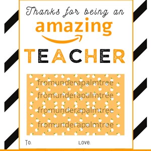 Gift Card Holder, Printable Gift Card Holder, Teacher Appreciation Gift ...
