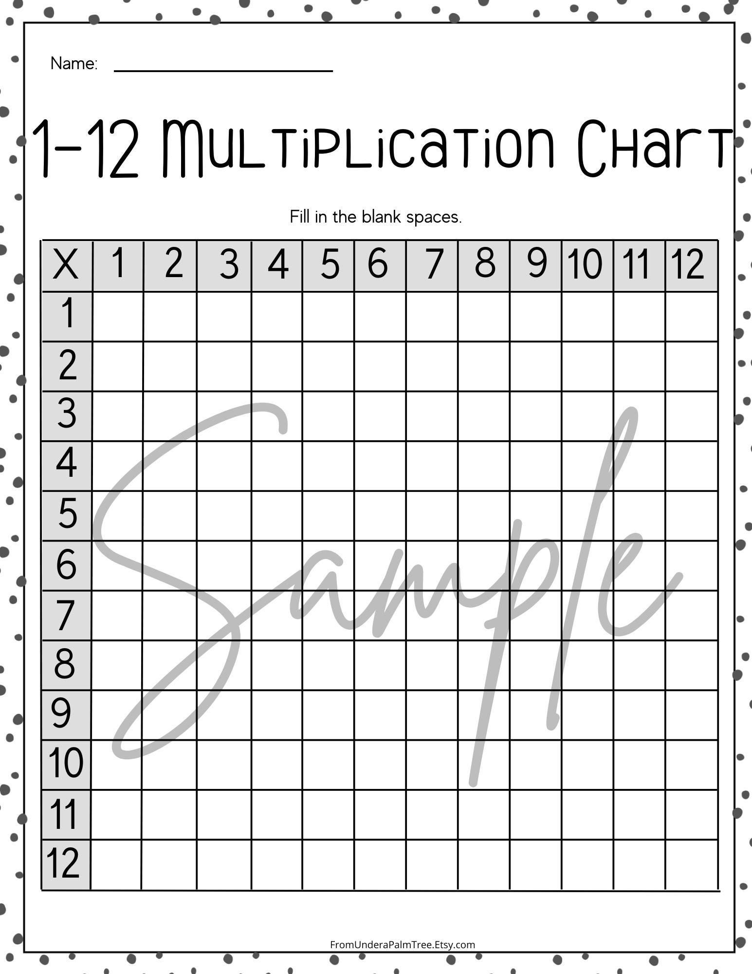 Multiplication Facts,times Table Worksheets,times Table Practice ...