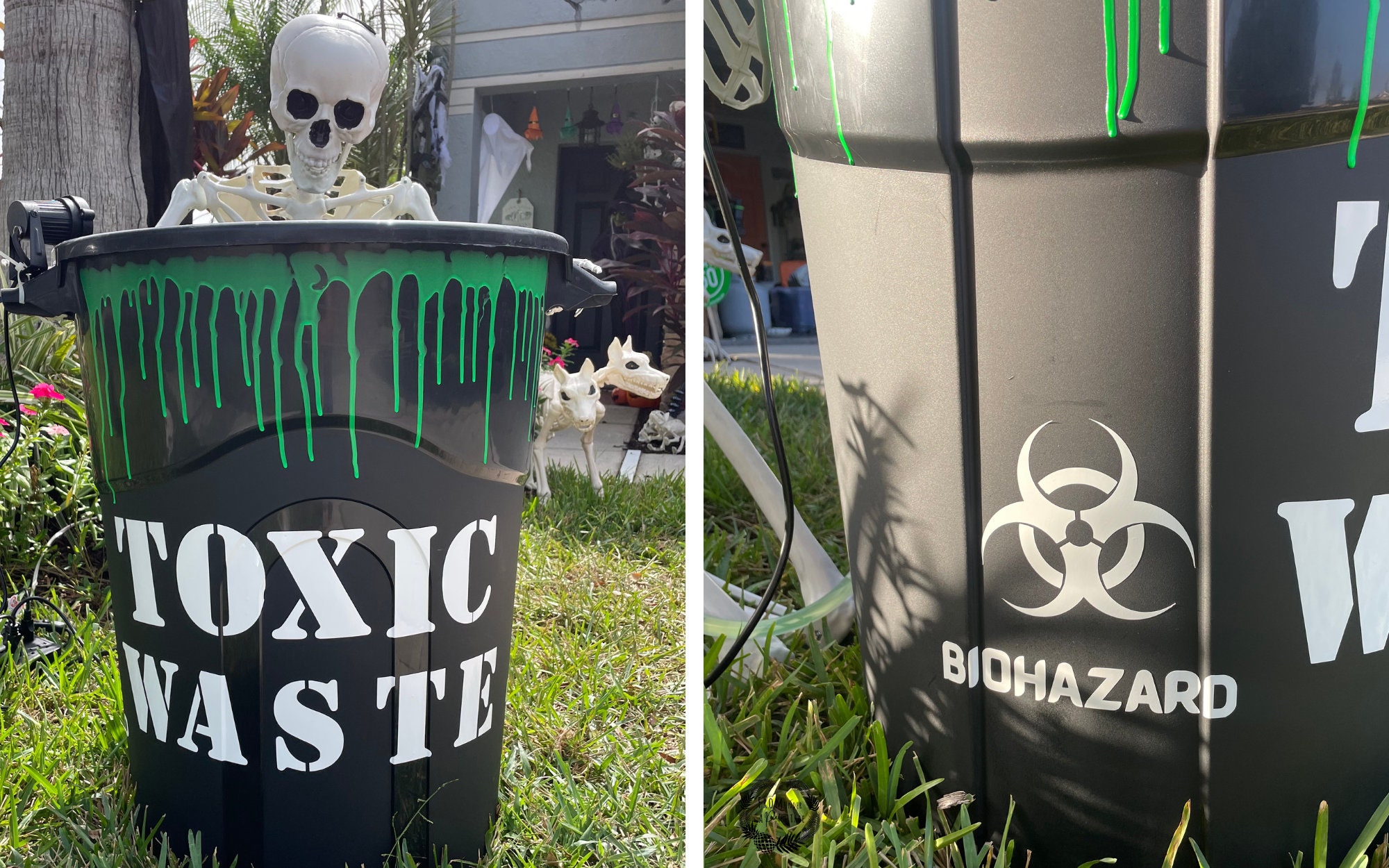 Toxic Waste Decal, Toxic Waste PNG, DIY Puking Skeleton, Trash Can ...