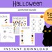 Halloween Worksheet Bundle Halloween Workbook Kindergarten - Etsy