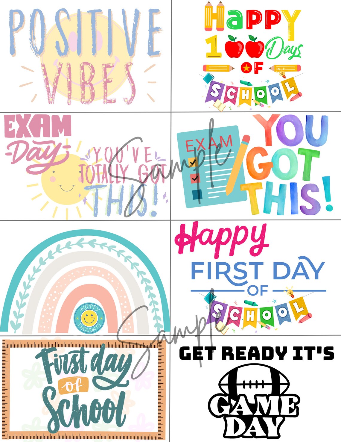 Lunch Notes for Kids, Words of Encouragement for Kids, Digital School ...