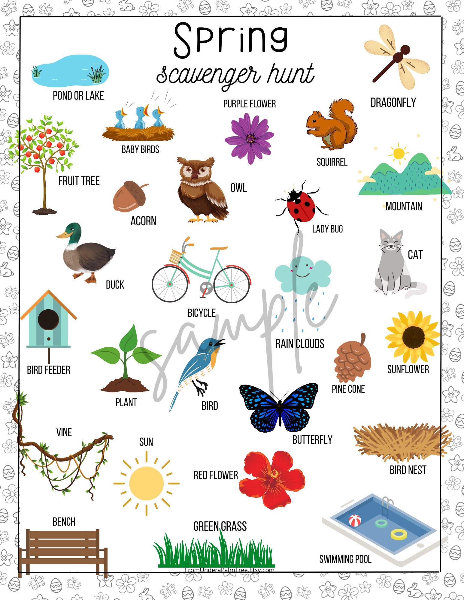 Spring Worksheet Bundle,worksheets,kids Worksheets,spring Word Search ...