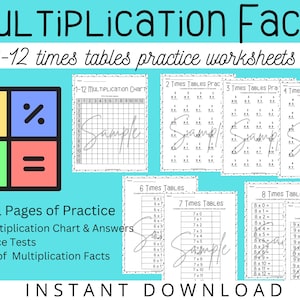 Multiplication Facts,times Table Worksheets,times Table Practice ...