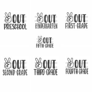 Peace Out Kindergarten SVG, Graduation Shirt, Last Day of School SVG ...