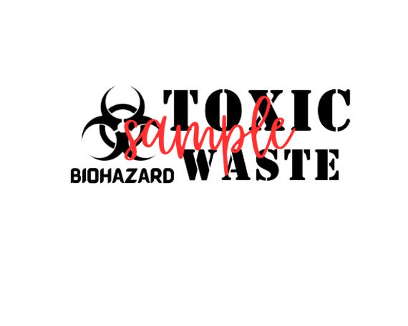Toxic Waste Decal, Toxic Waste PNG, DIY Puking Skeleton, Trash Can ...