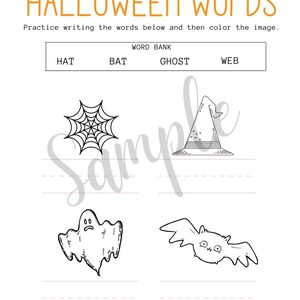 Halloween Worksheet Bundle, Halloween Workbook, Kindergarten Worksheets ...