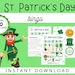 St. Patrick's Day Bingo Printable,st Patricks Day Games,kids Printable ...