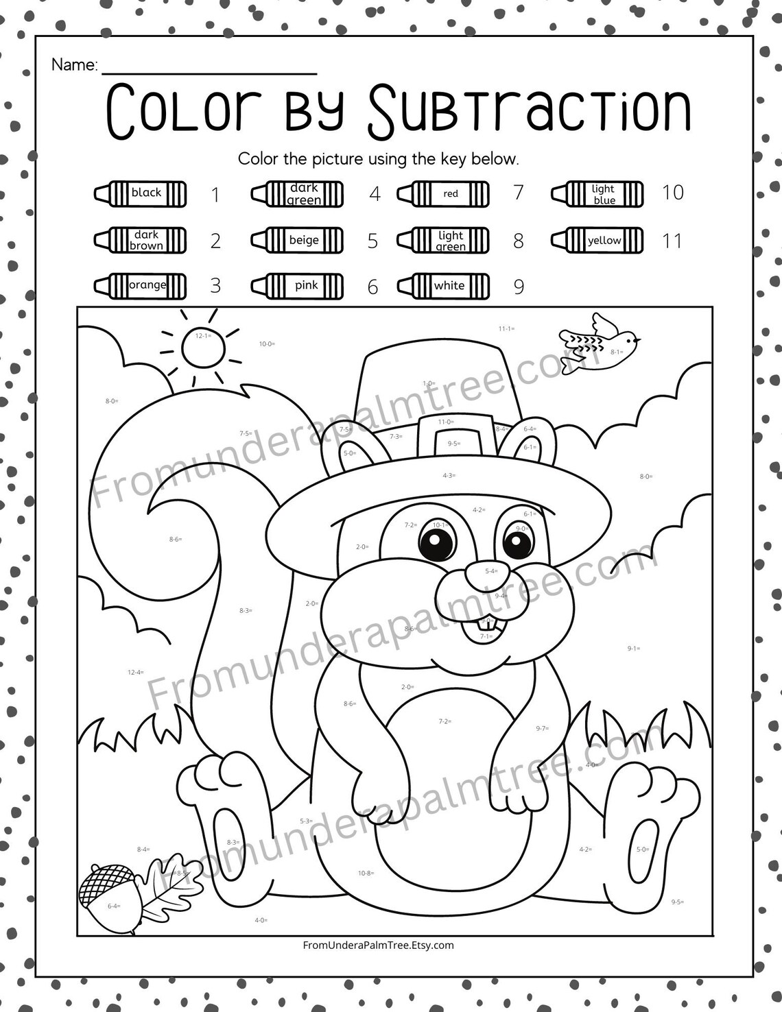 Thanksgiving Coloring Pages, Color by Numbers, Color by Sight Word ...