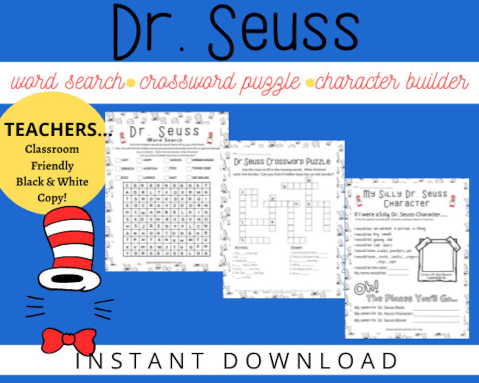 Dr Seuss Word Search,dr Seuss Character,word Search,seuss Crossword ...