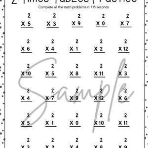 Multiplication Facts,times Table Worksheets,times Table Practice ...