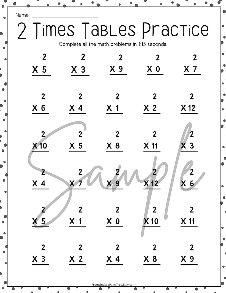 Multiplication Facts,times Table Worksheets,times Table Practice ...