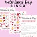 Valentine's Day Bingo Printable,digital Game for Kids,valentines Day ...