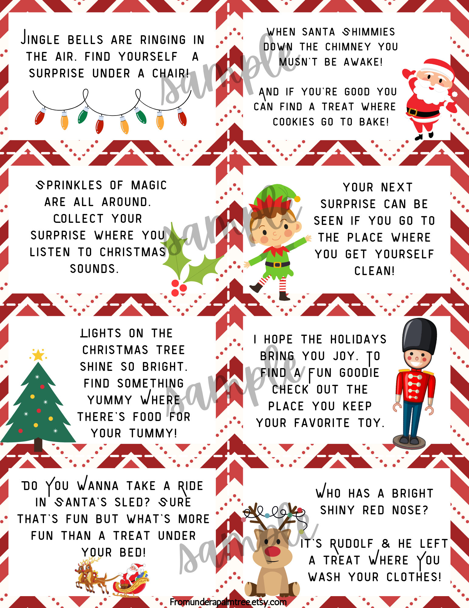 Christmas Scavenger Hunt Clues,christmas Scavenger Hunt,printables for ...