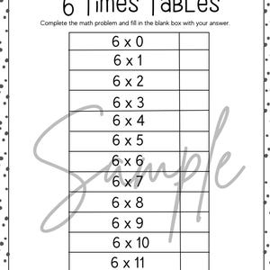Multiplication Facts,times Table Worksheets,times Table Practice ...