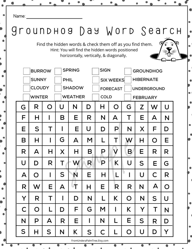 Groundhog Day Worksheet Bundle,groundhog Day Worksheets,kindergarten ...
