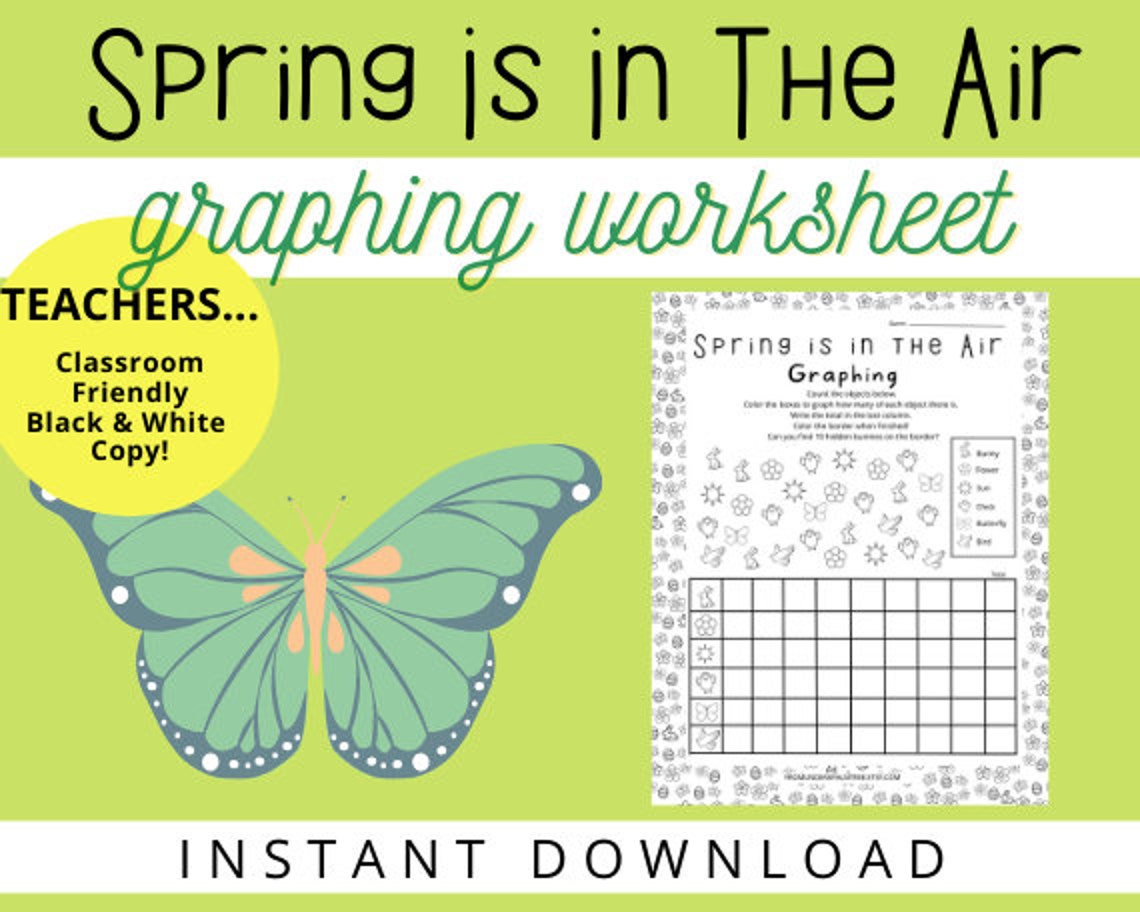 Spring is in the Air Graphing Worksheet - Etsy
