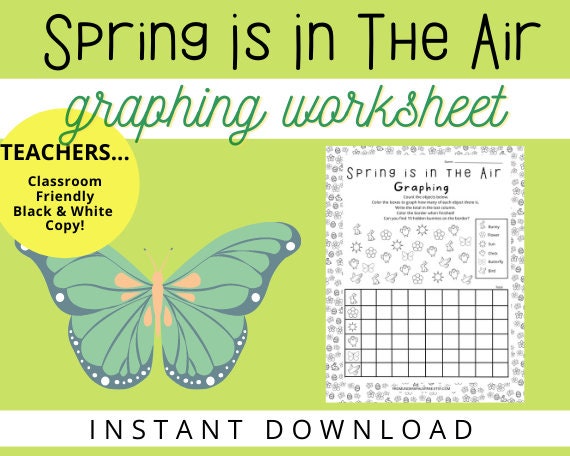 Spring is in the Air Graphing Worksheet - Etsy