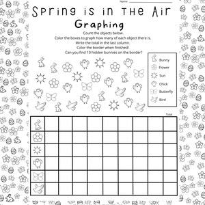 Spring is in the Air Graphing Worksheet - Etsy