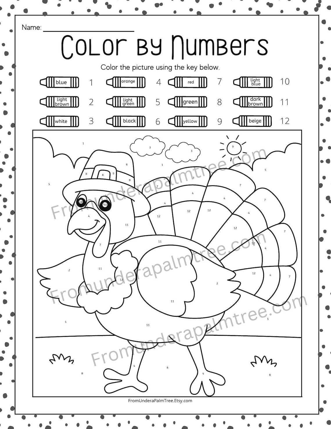 Thanksgiving Coloring Pages, Color by Numbers, Color by Sight Word ...