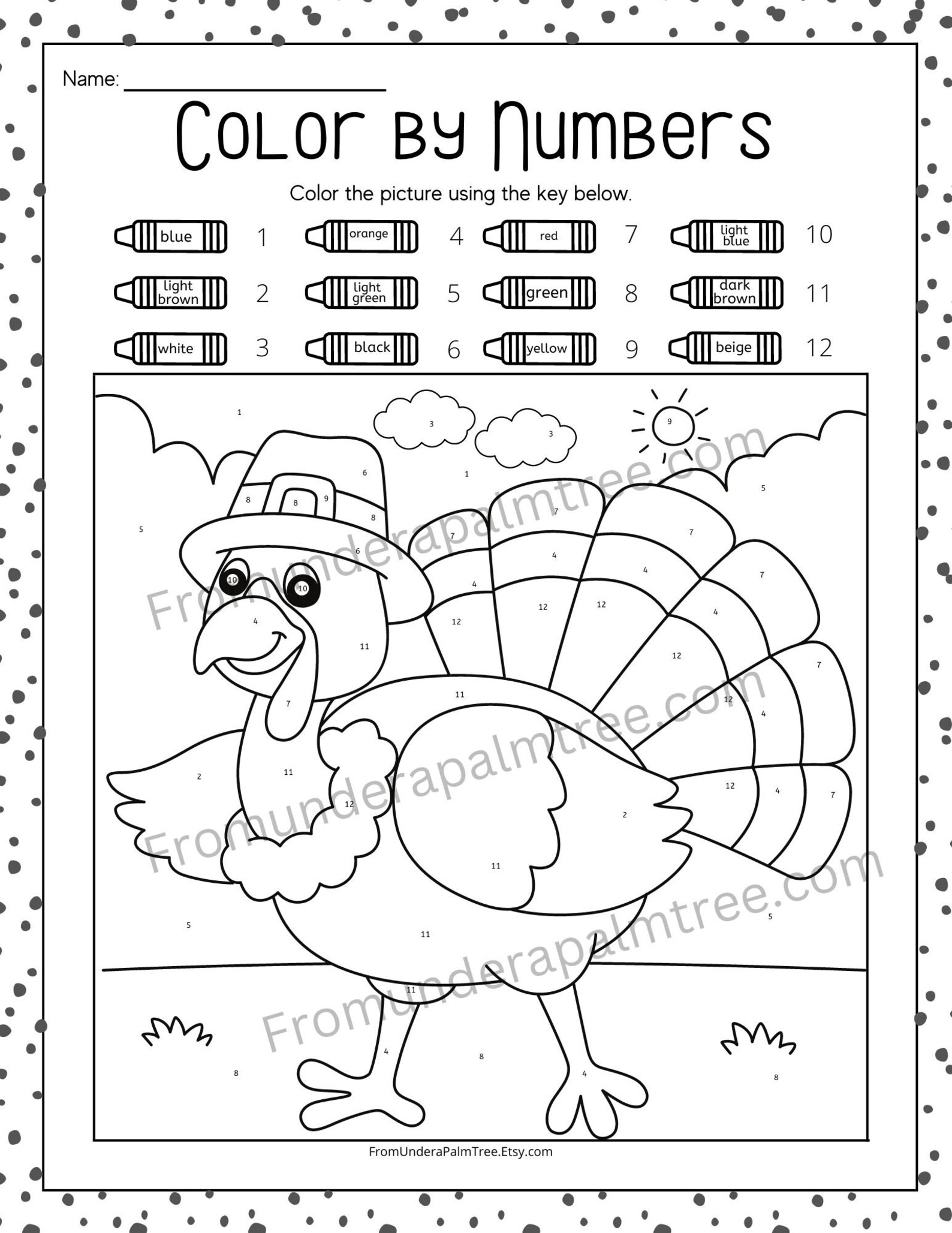 Thanksgiving Coloring Pages, Color by Numbers, Color by Sight Word ...