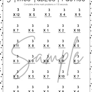 Multiplication Facts,times Table Worksheets,times Table Practice ...