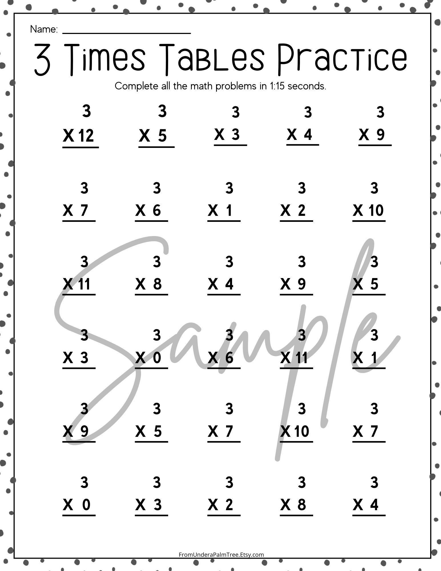 Multiplication Facts,times Table Worksheets,times Table Practice ...