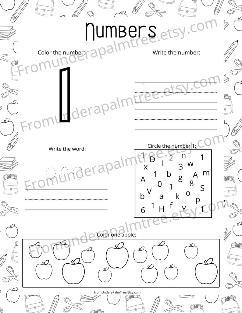 Kindergarten Review Summer Workbook, Kindergarten Worksheet, Printable ...