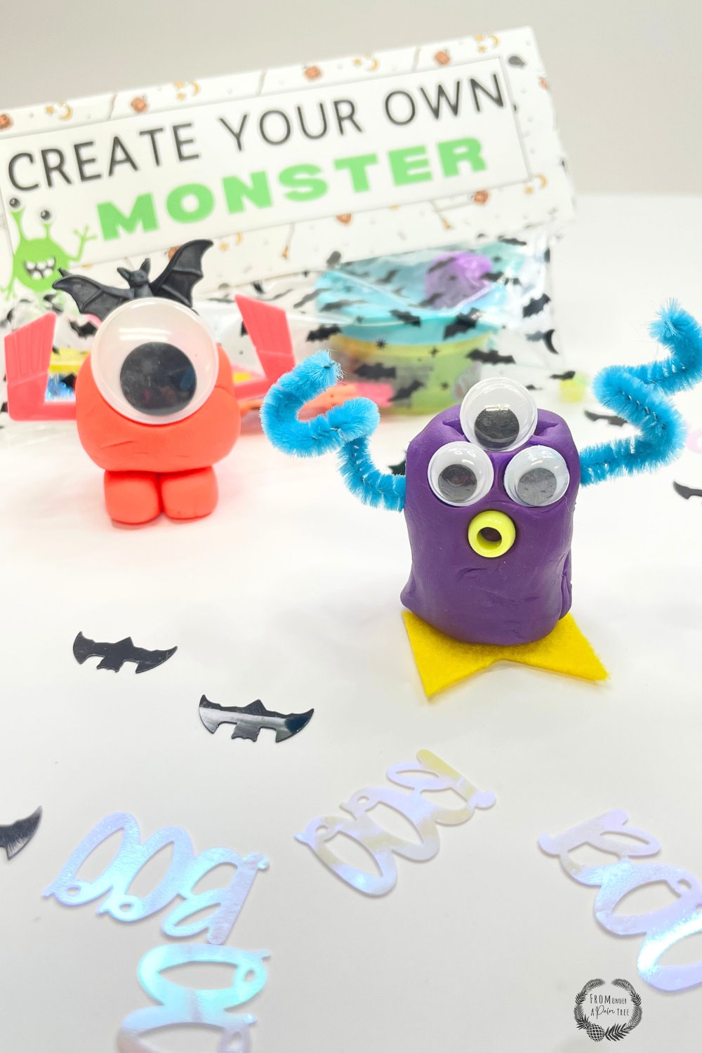 Create Your Own Play-doh Monster Kit Label,make a Monster Kit, Halloween Kids Craft,treat Bags ...