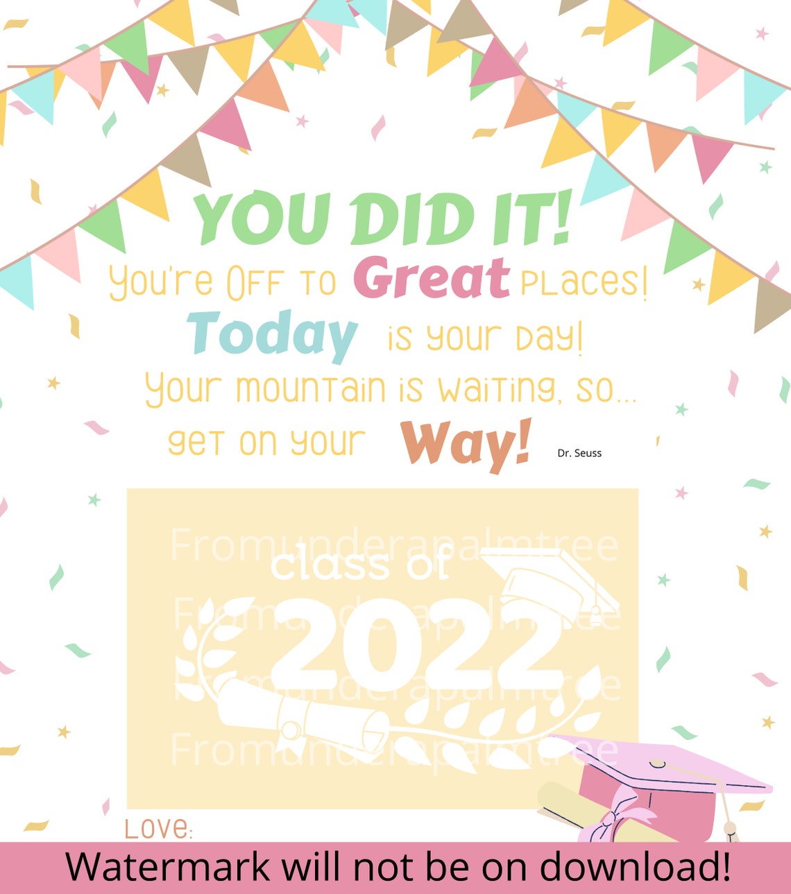 Graduation Gift Card Holder, Printable Gift Card Holder, Gift Card ...