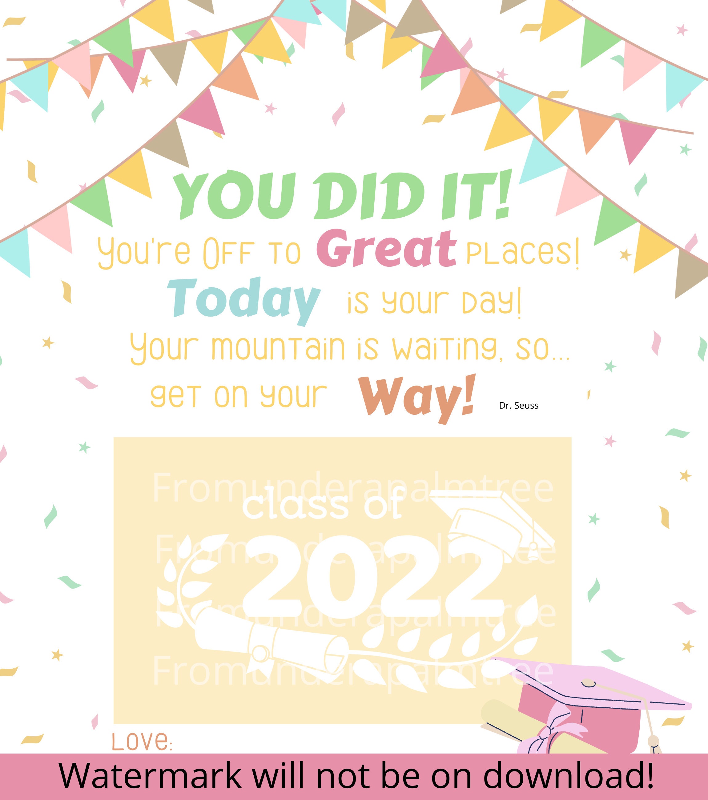 Graduation Gift Card Holder, Printable Gift Card Holder, Gift Card ...