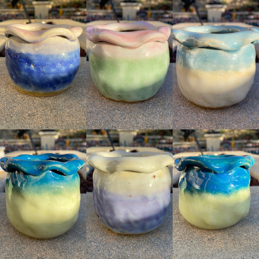 Succulent Ceramic Pots Planter Handmade - Etsy