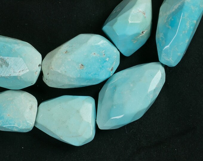 Sleeping Beauty Turquoise Nuggets, Genuine Turquoise Gemstone Beads ...