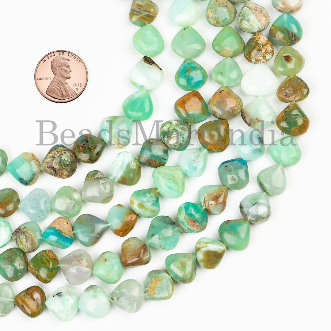 Natural Peruvian Opal Beads, 10.5-12 Mm Opal Heart Shape, Peru Opal ...
