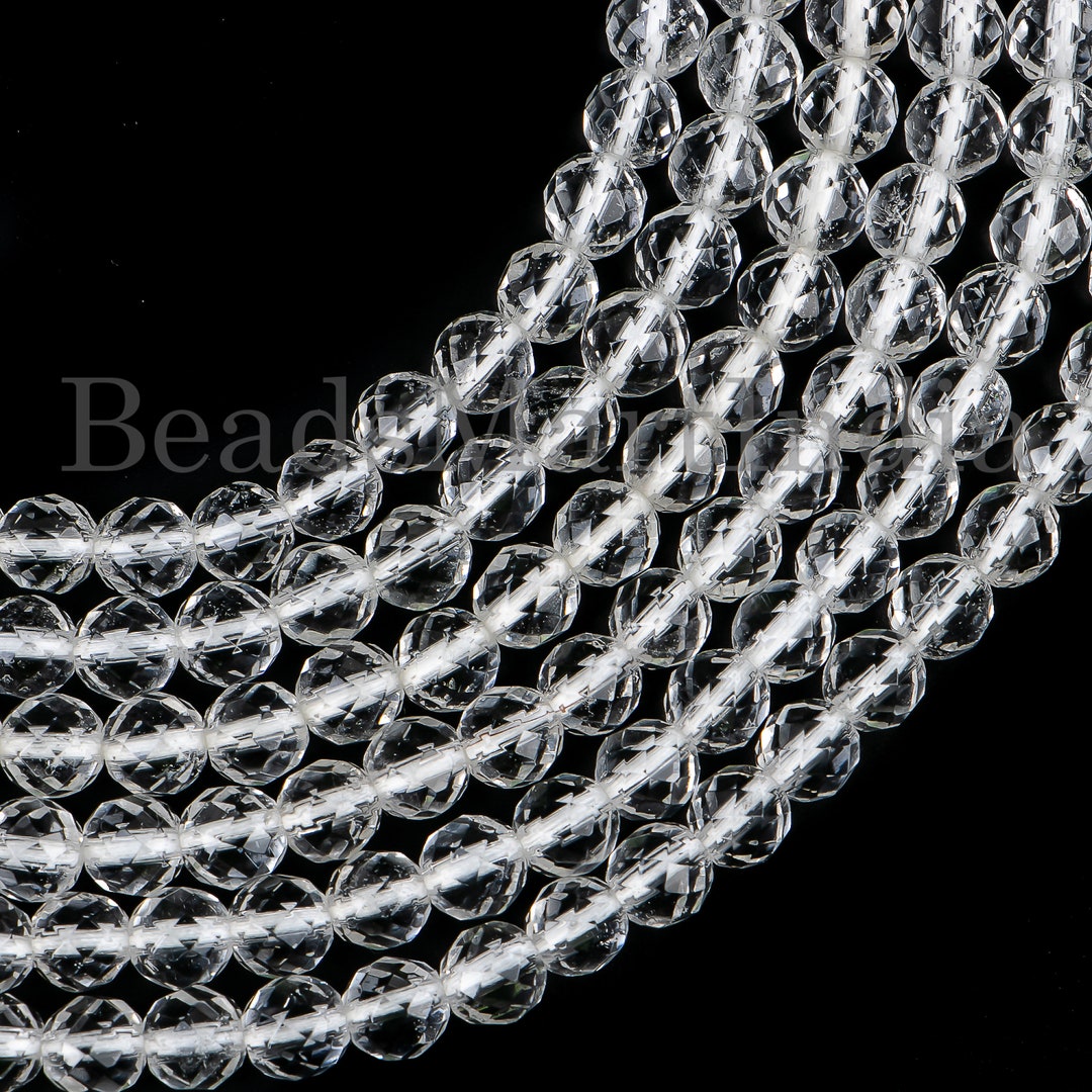 Rock Crystal Beads, Rock Crystal Faceted Beads ,rock Crystal Round ...