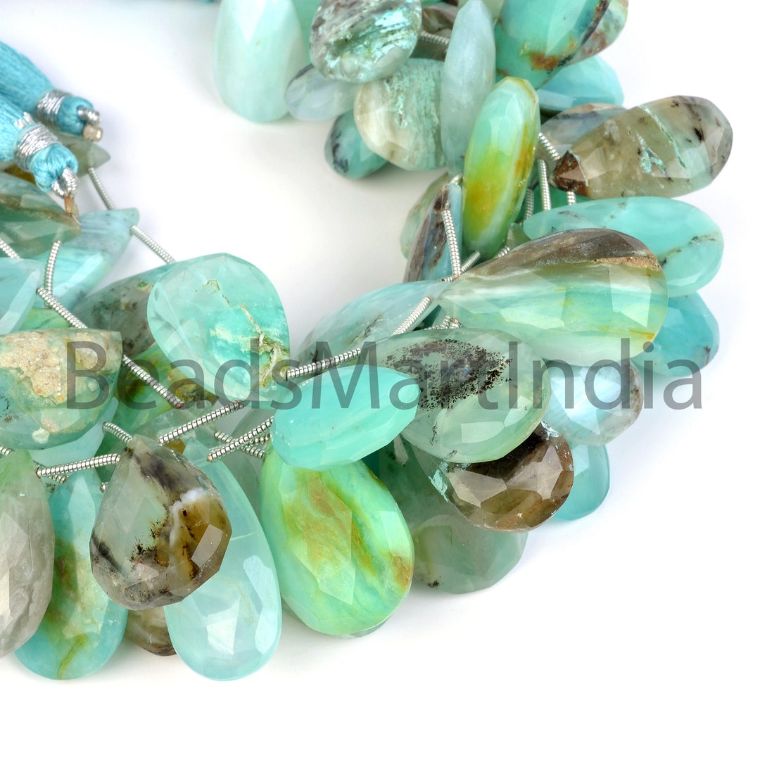 Peruvian Opal Pear Faceted Gemstone Beads 11x15-16x22 MM Opal - Etsy
