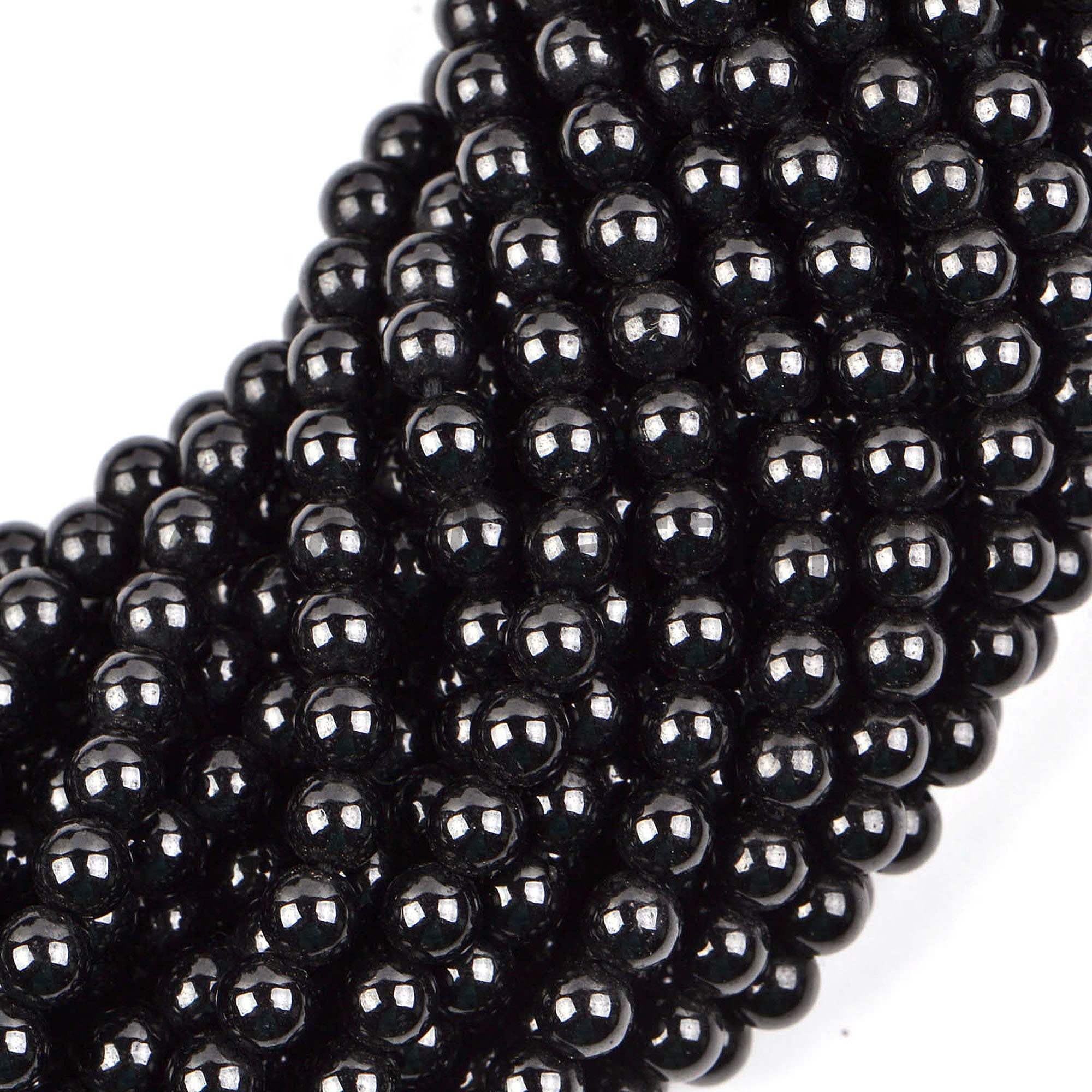 Black Spinel Plain Round Natural Beads Black Spinel Plain | Etsy