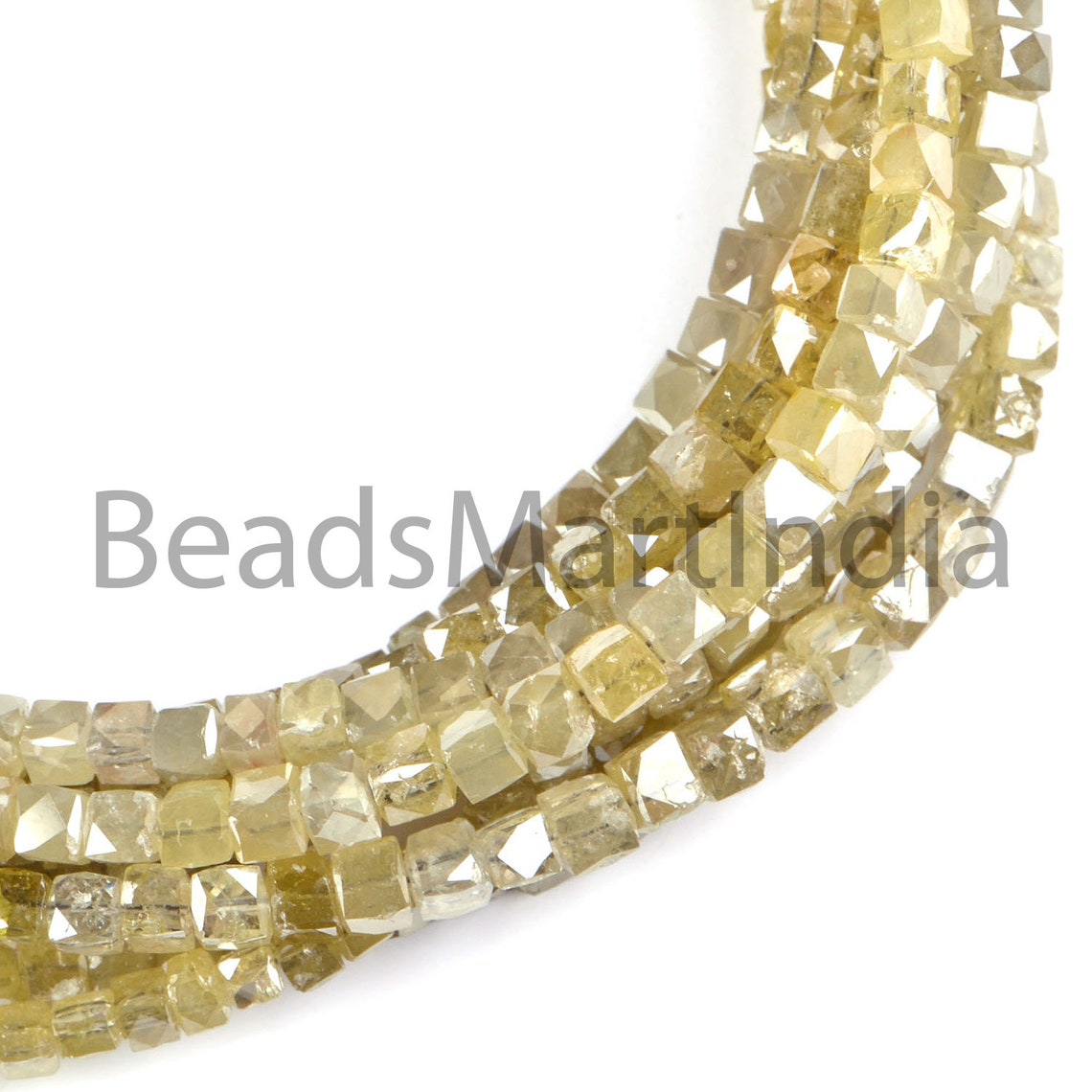 Natural Yellow Diamond Faceted Square Shape Beads Diamond | Etsy