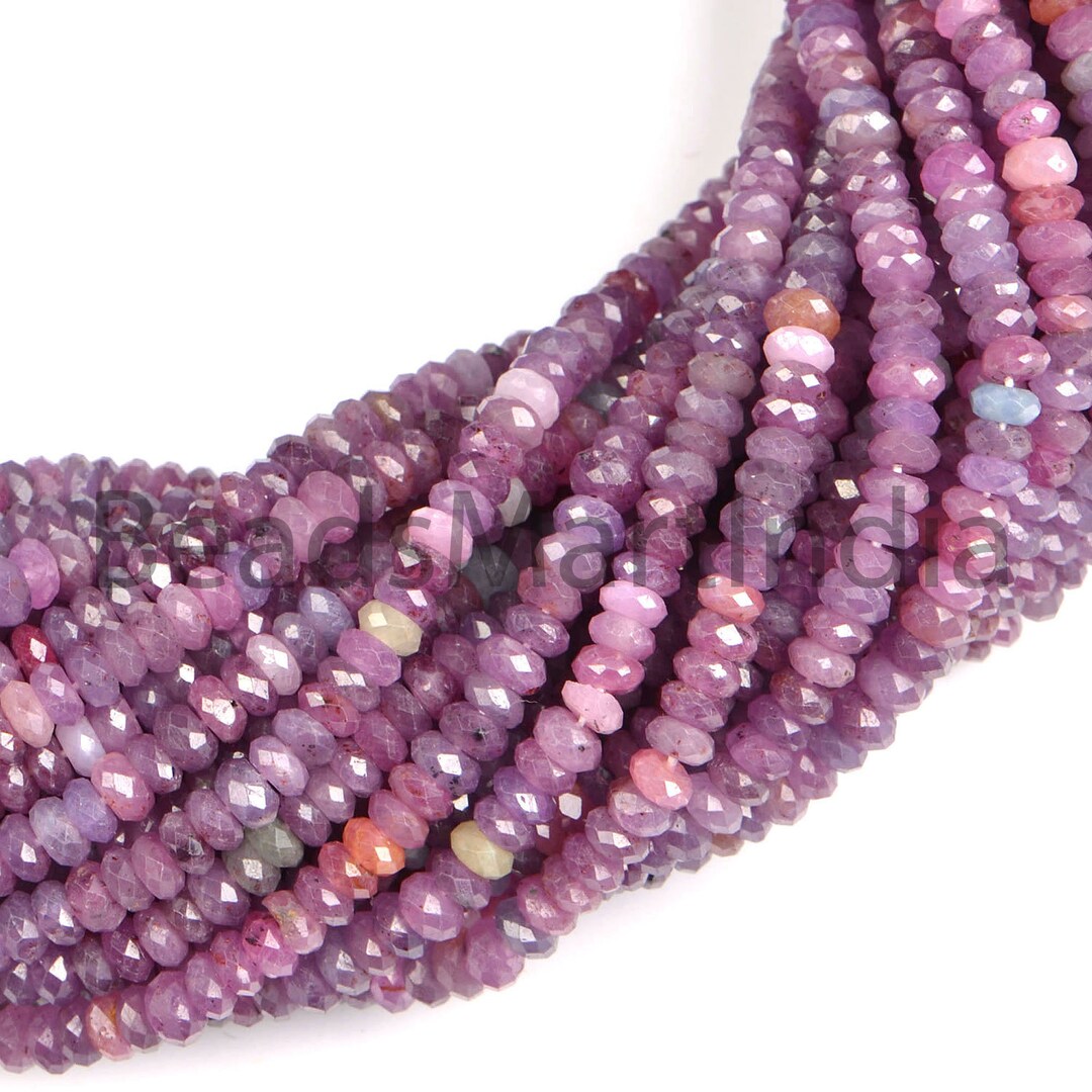 Natural Ruby Rondelle Shape Beads, 3.5-4 Mm Faceted Ruby Beads, No Heat ...