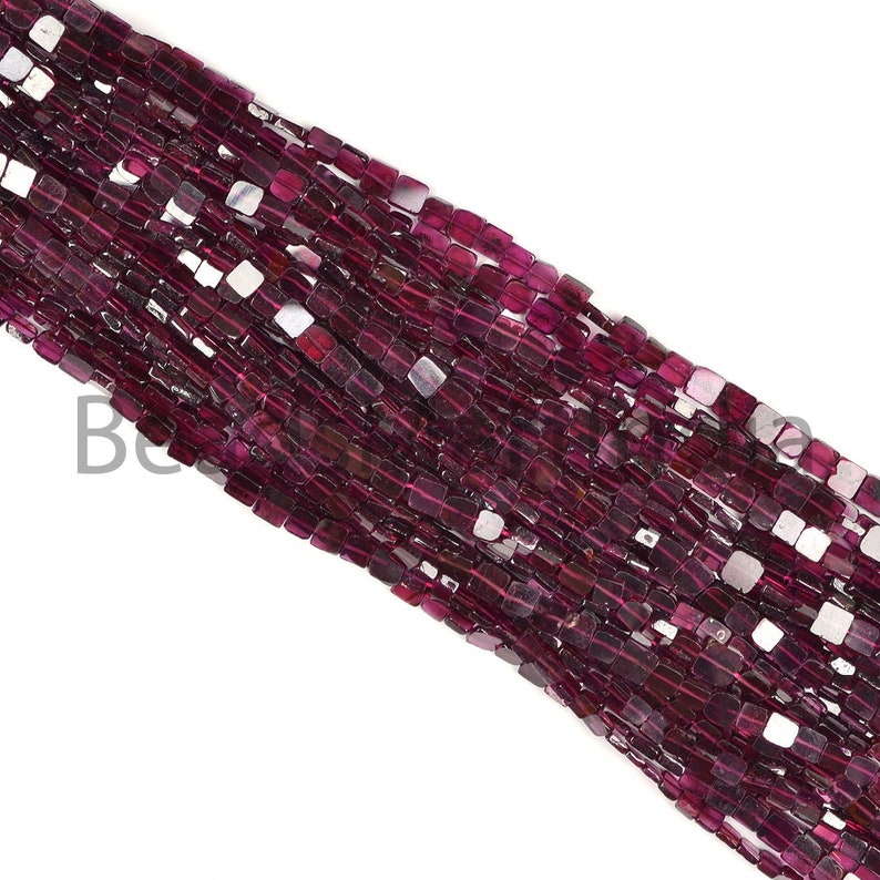 Garnet Smooth Flat Square Garnet Plain Beads Garnet Square - Etsy