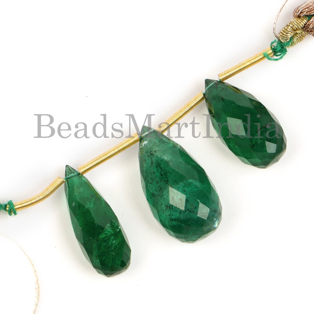 Good Quality Emerald Beads 6.75x13-7.75x15 Mm Emerald Faceted - Etsy