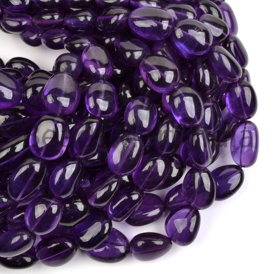 Amethyst Plain Smooth Nugget Beads , 8x12-12x16mm Amethyst Plain Beads ...