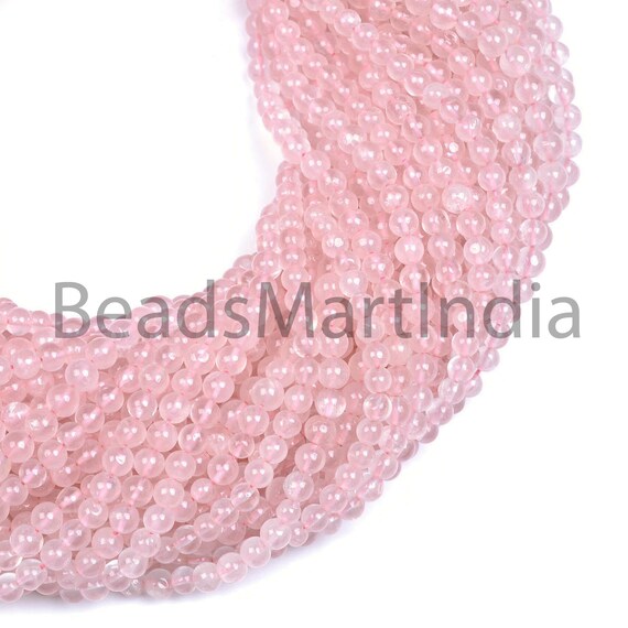 Rose Quartz Plain Round Beads Round Shape Beads Rose Quartz - Etsy