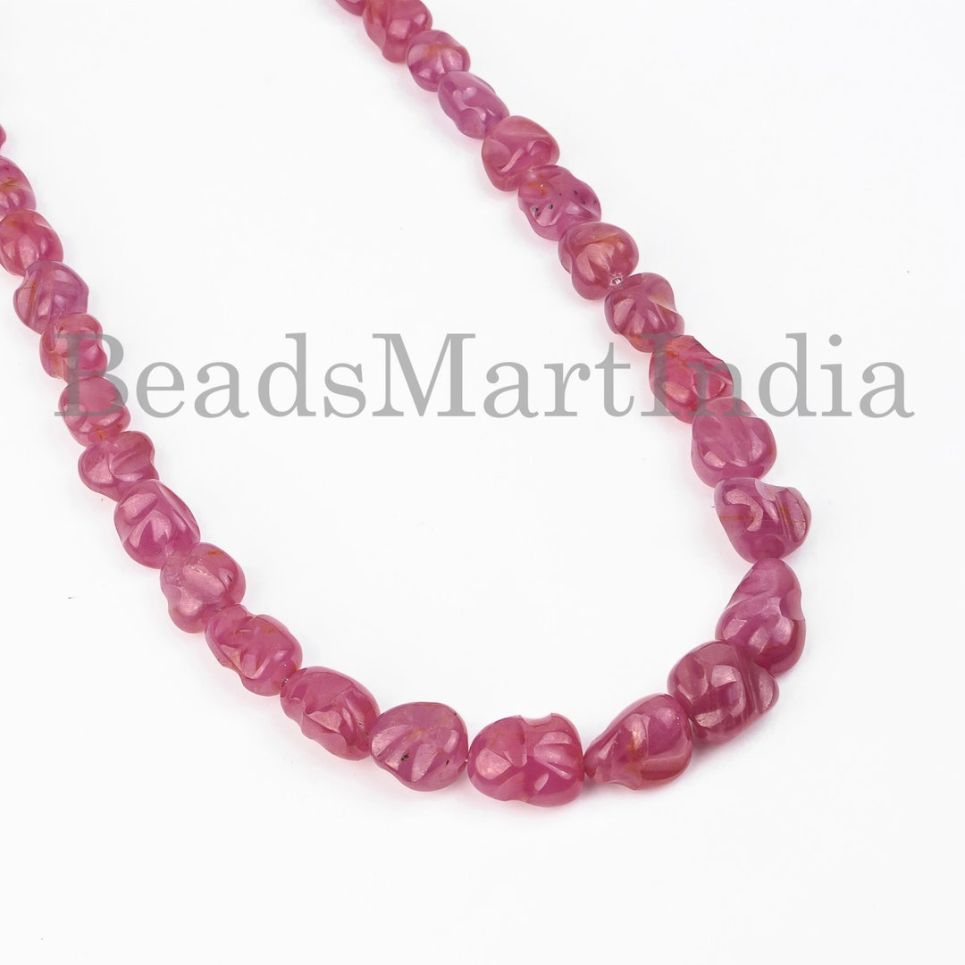 Ruby Plain Nugget Shape Natural Beads Necklace 6x10-13x15mm - Etsy