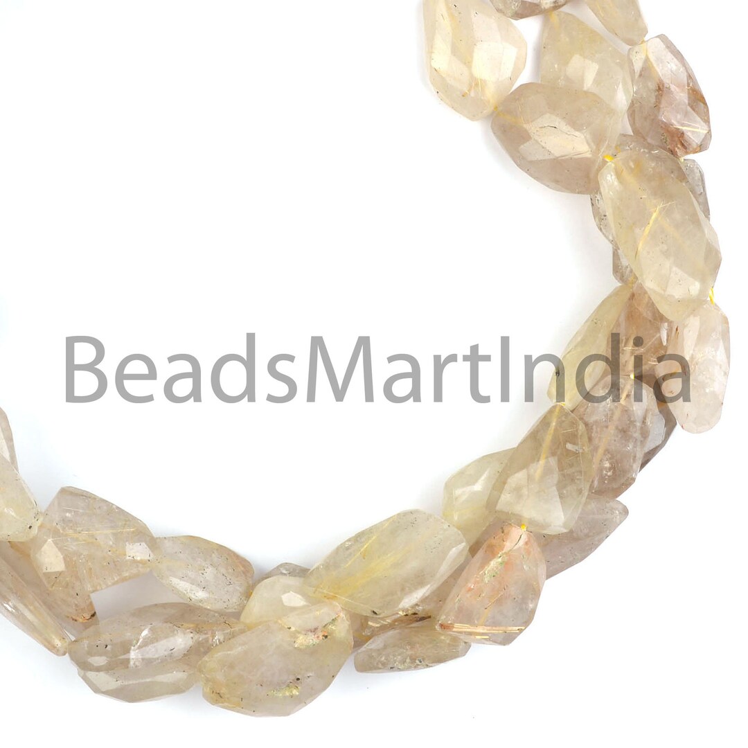 16x20-17x22mm Yellow Rutile Nuggets Briolettes Bead, Yellow Rutile ...