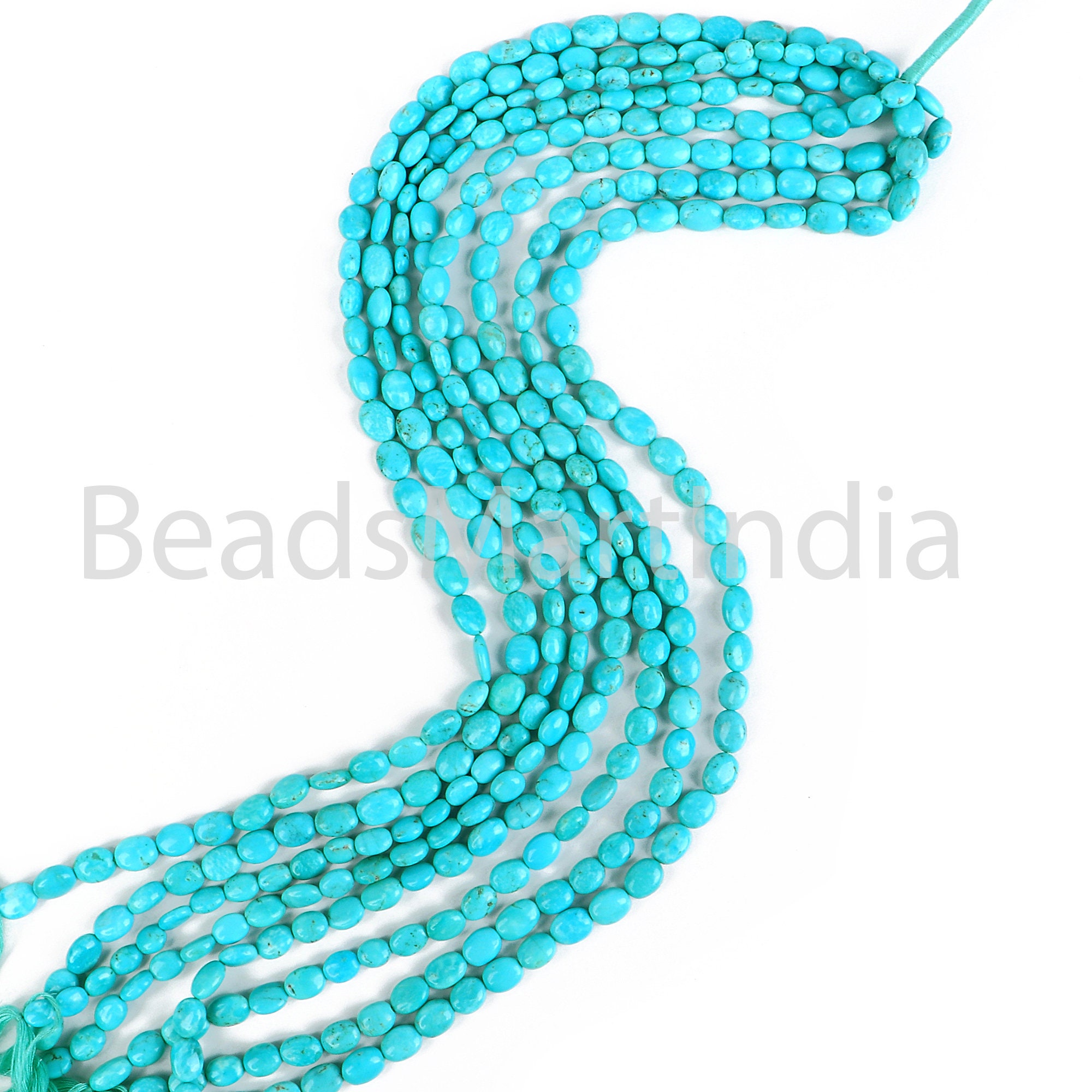 Sleeping Beauty Turquoise Plain Smooth Oval Beads Turquoise - Etsy