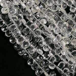 Extremely Rare Hyalite Opal Faceted Pear Beads, Fluorescent Hyalite ...