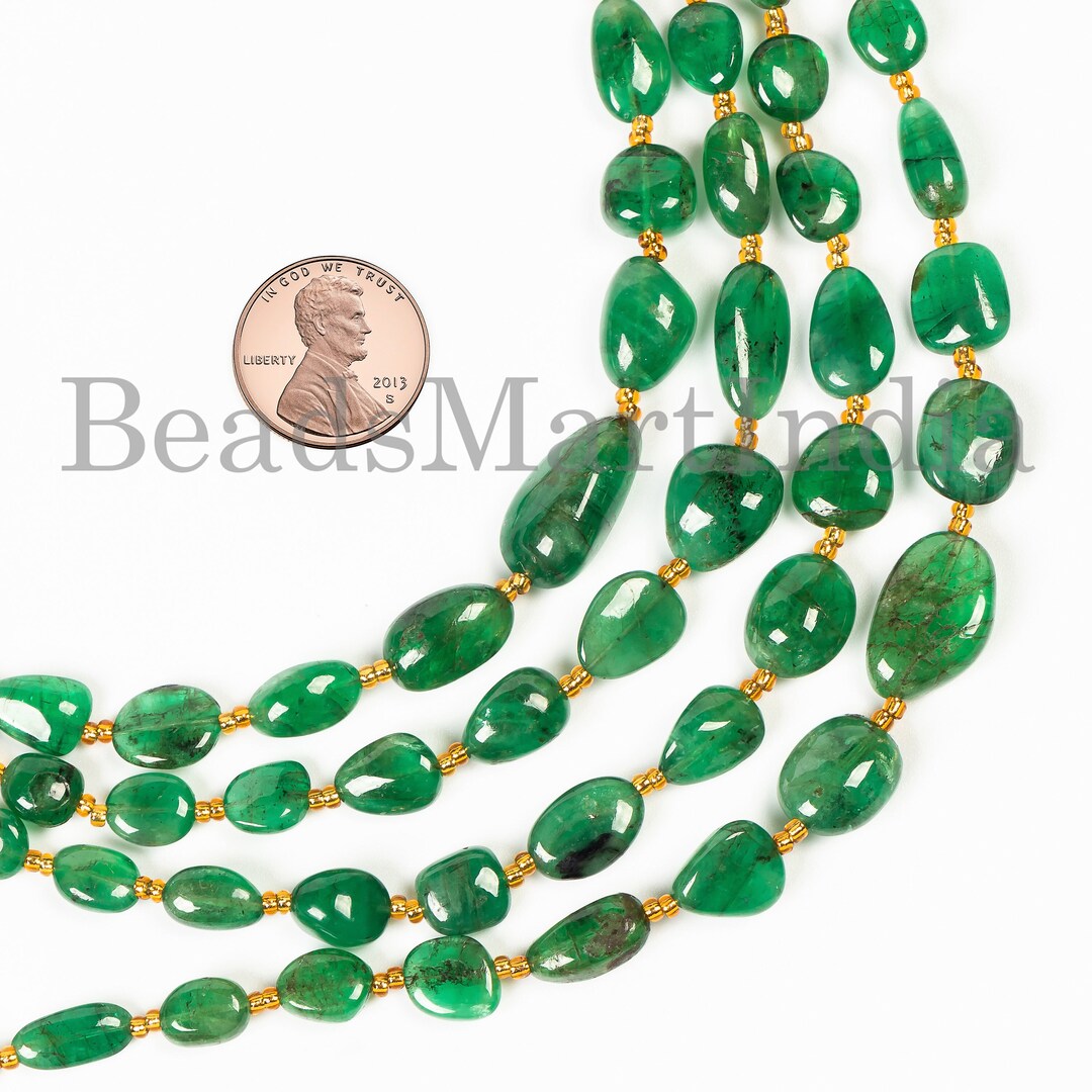 Emerald Smooth Nuggets, Emerald Plain Tumble, Smooth Fancy Nuggets ...