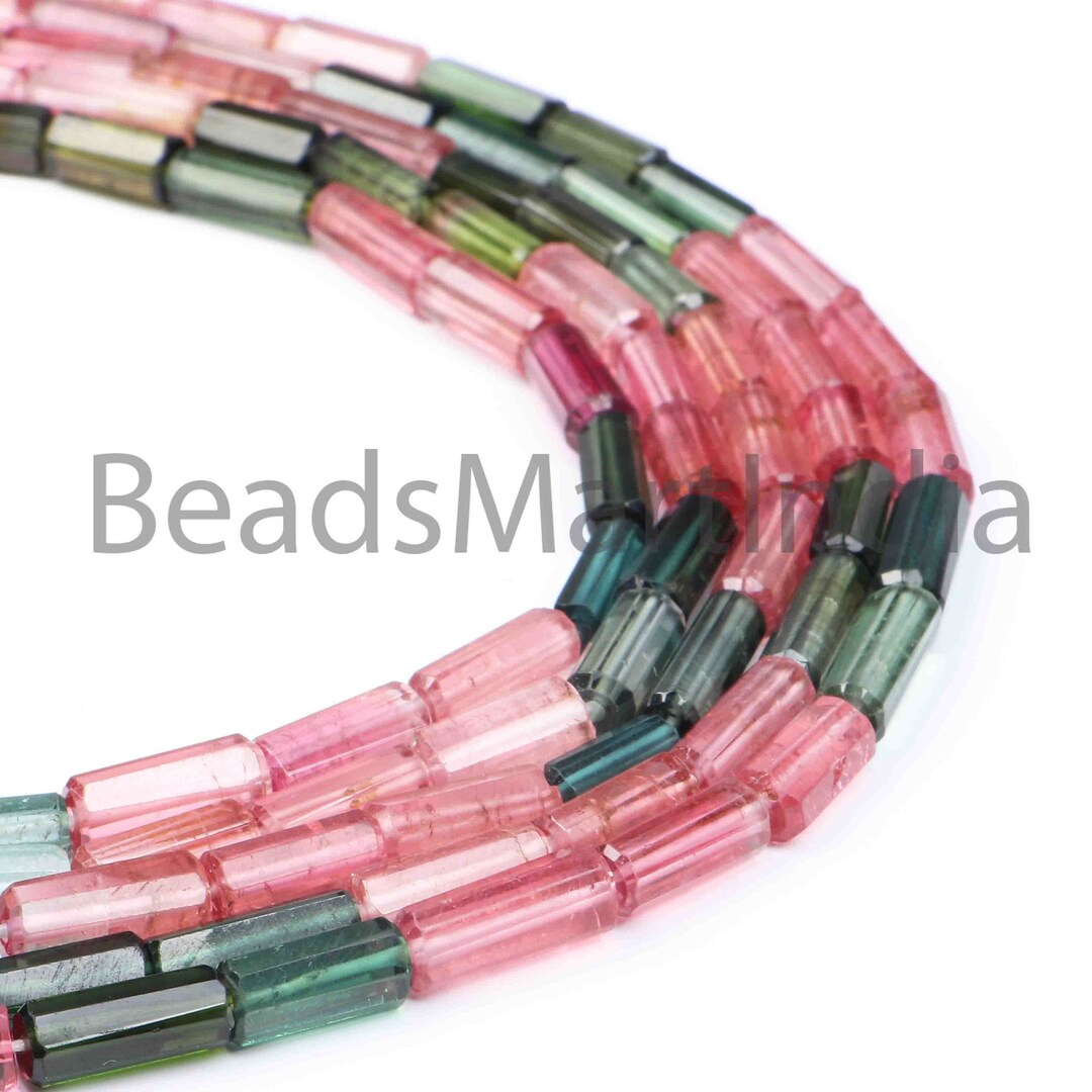 Natural Multi Tourmaline Tube Beads, Multi Tourmaline Gemstone Long ...